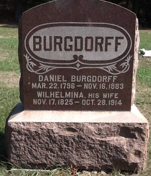 Photos: Daniel Burgdorff's grave: Gorey Family History